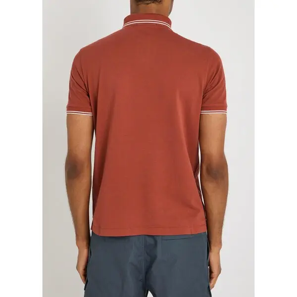 Stone Island Cotton Slim-fit Polo Shirt - Red