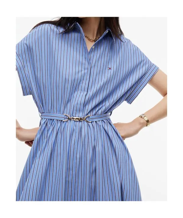 Tommy Hilfiger Belted Midi Shirt Dress