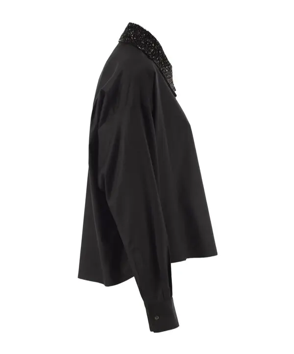 Fabiana Filippi Crystal-embellished Collar Shirt