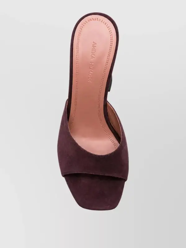 Amina Muaddi Suede High-heeled Sandals