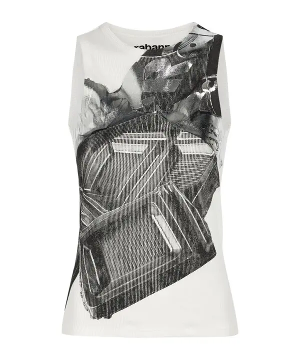 Rabanne Neck Slim-fit Tank Top - No