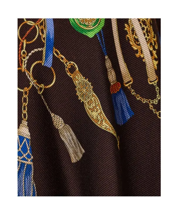 Etro Printed Open Front Cape - Black