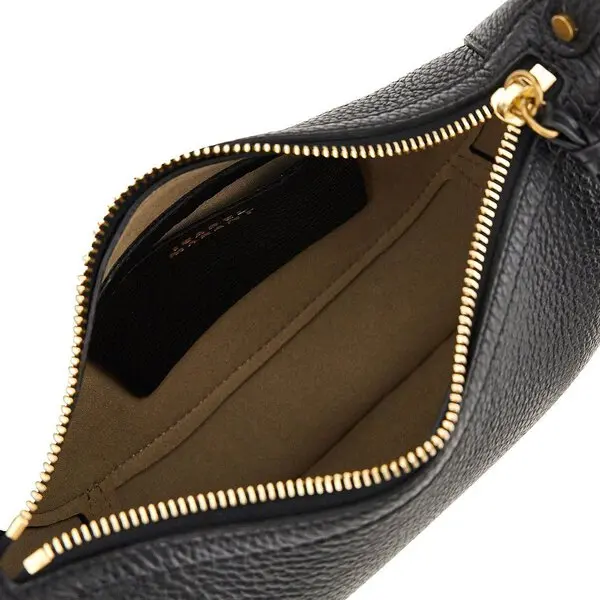 Isabel Marant Étoile Grained Leather Oskan Moon Bag - Black