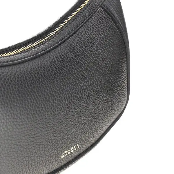 Isabel Marant Étoile Grained Leather Oskan Moon Bag - Black