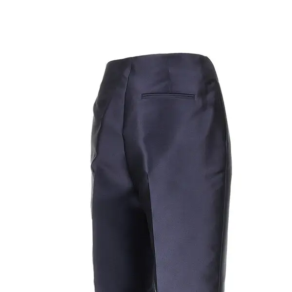 Alberta Ferretti Mikado Tailored Cigarette Pants