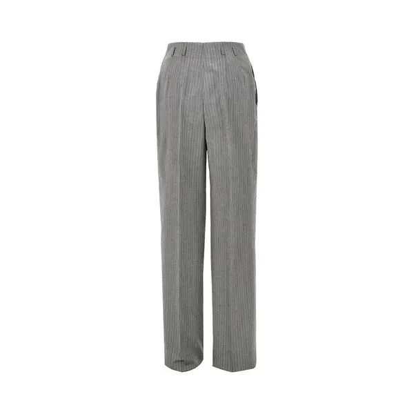 Alberta Ferretti Pinstriped Wide Pants With Darts