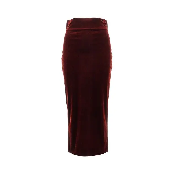 Alberta Ferretti Velvet Midi Skirt