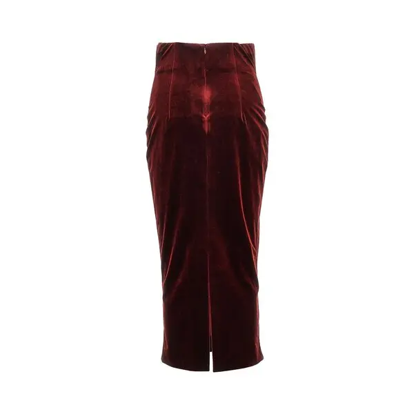 Alberta Ferretti Velvet Midi Skirt