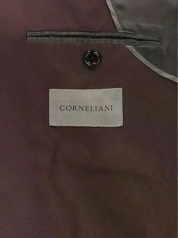 Corneliani Double-breasted Wool Suit - Brown