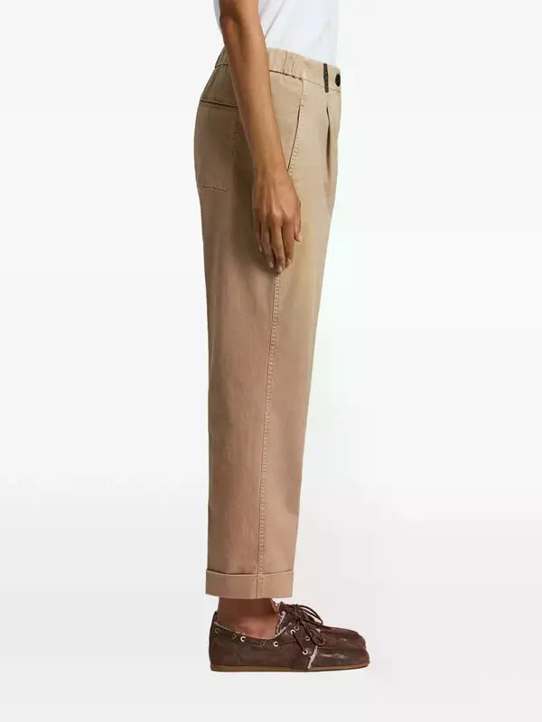 Peserico Pleated Turn-up Tapered Trousers