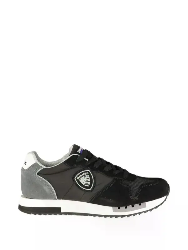 BLAUER. Queens Logo-patch Panelled Sneakers - Black