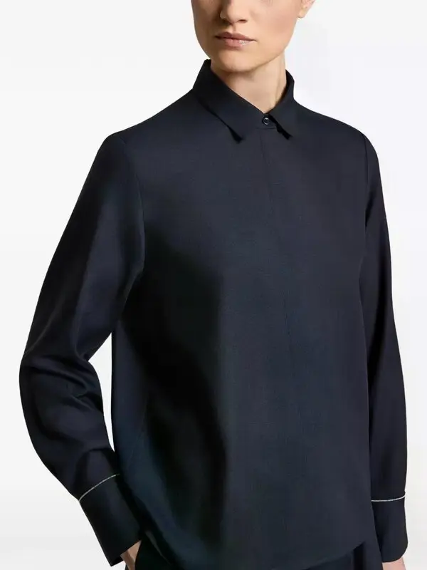 Peserico Concealed-front Wool Shirt