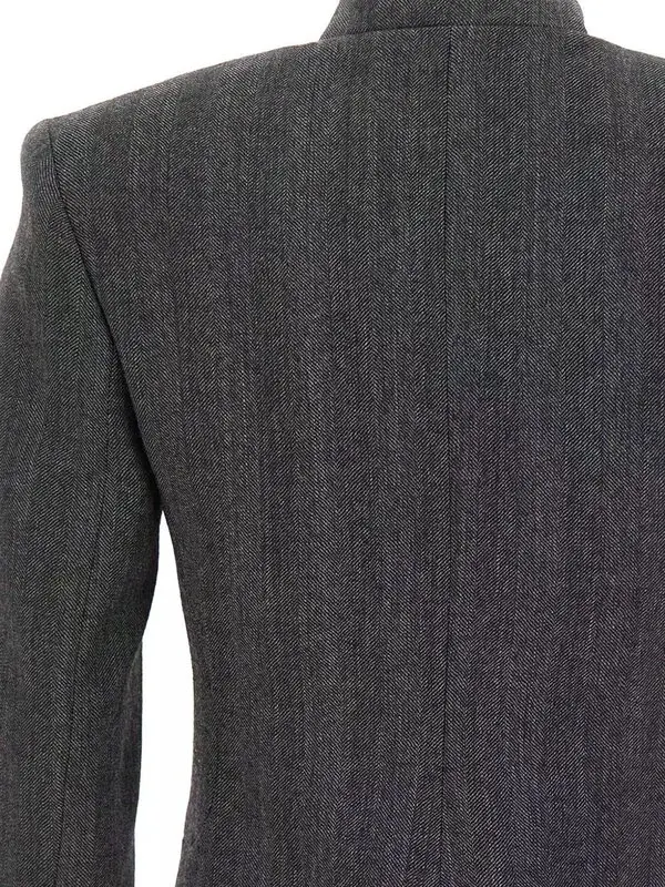 Coperni Herringbone-pattern Asymmetrical-fastening Jacket