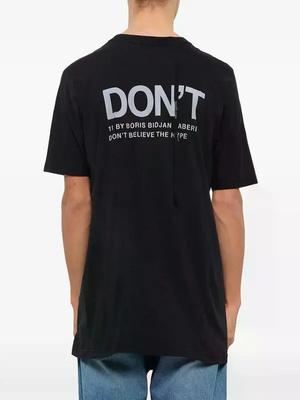 11 BY BORIS BIDJAN SABERI Logo-print Graphic-back T-shirt