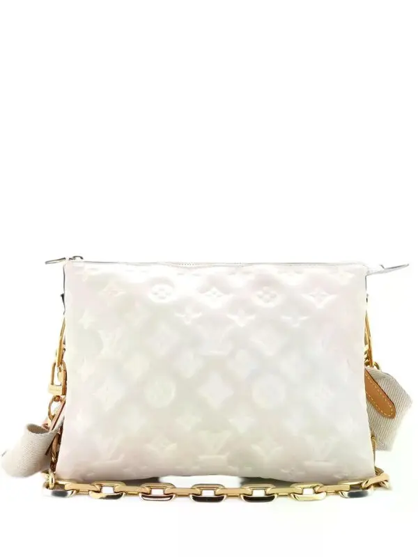 LOUIS VUITTON Coussin Bag Monogram Embossed Lambskin Pm Crossbody Bag - Neutrals