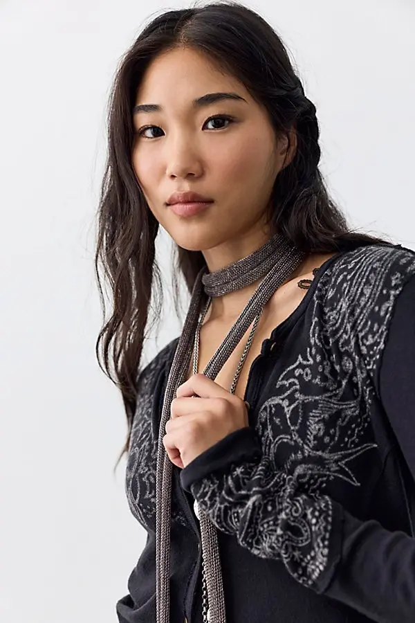 Free People We The Free Asher Long Sleeve Top - Black