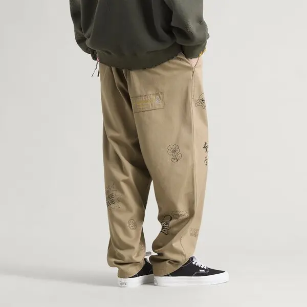 MASTERMIND WORLD Doodle Print Regular Easy Pants