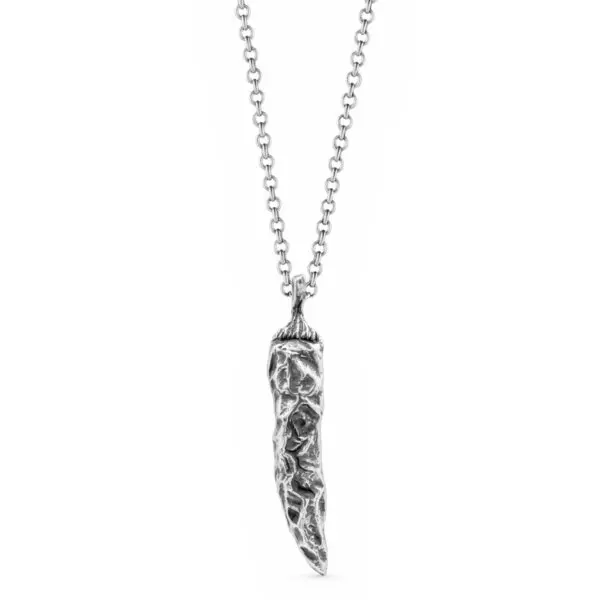 UNALOE Italian Chilli Pepper Necklace – Peperoncino Pendant In Sterling - Silver