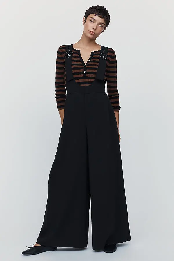 Anthropologie Wide-leg Overalls