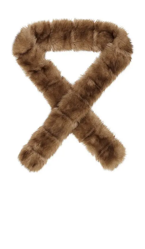 MAUDE CLUB Ria Scarf In Brown