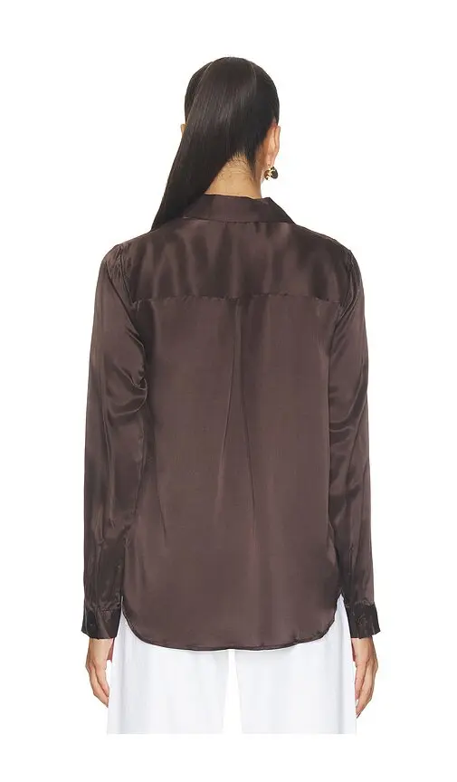 L'Agence Tyler Longsleeve Blouse In Brown