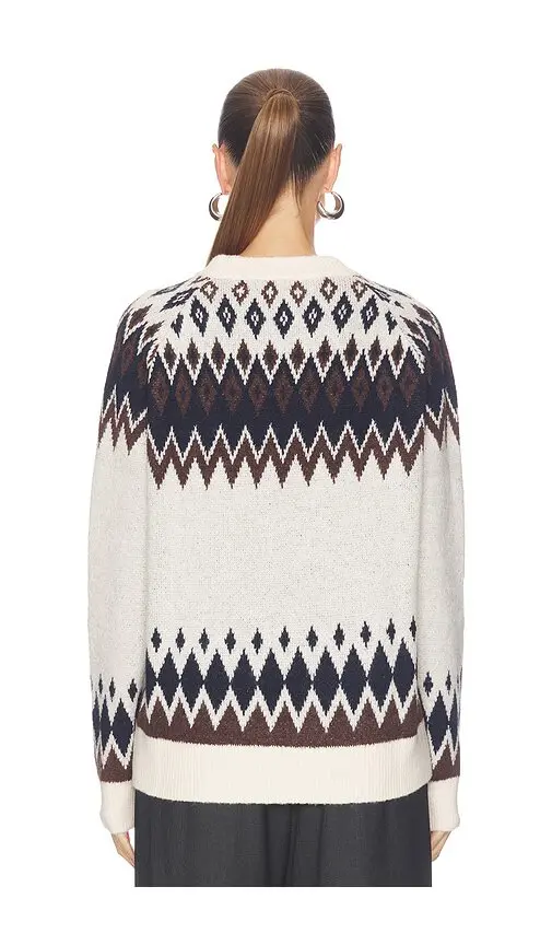MORE TO COME Calantha Fairisle Sweater In Ivory