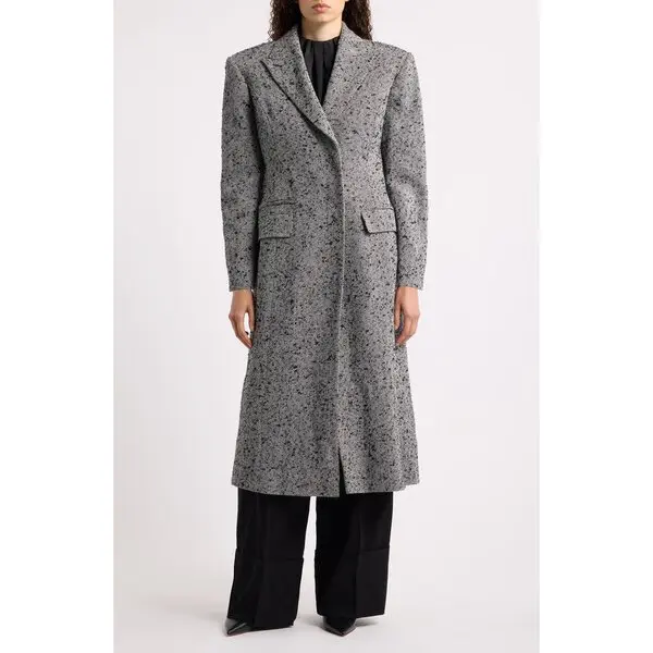 BOSS Molita Peak Lapel A-line Coat