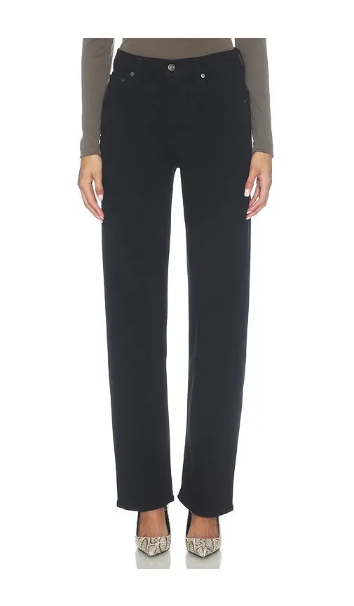 Citizens Of Humanity Palma Straight Long Jean In Black
