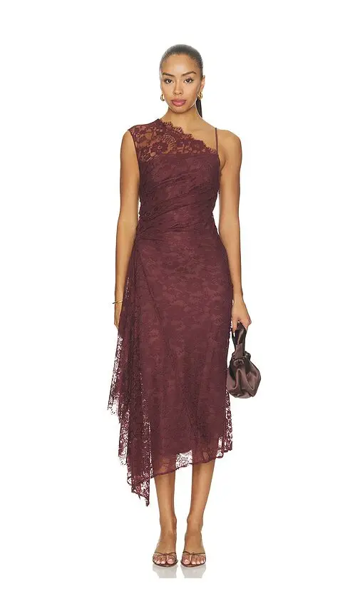 A.L.C. Gia Dress In Brown - Maroon