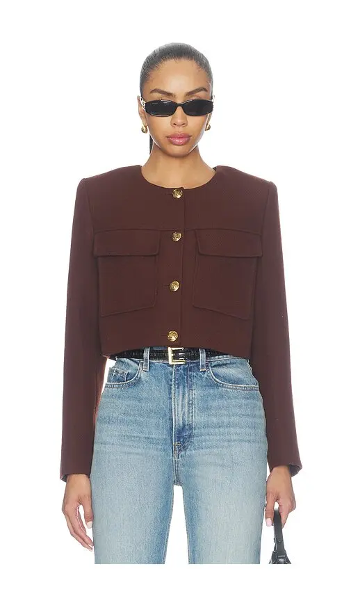 Citizens Of Humanity Sophia Jacket In Burgundy - Brandy