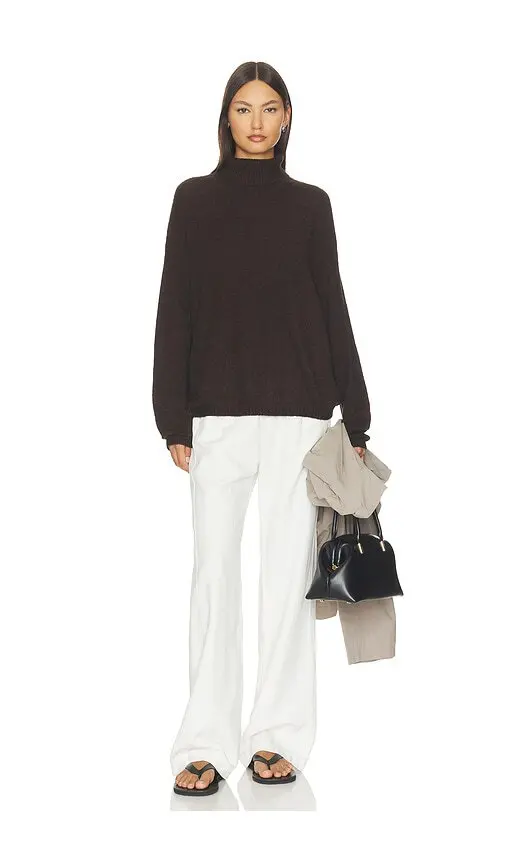 American Vintage Quity Sweater In Chocolate