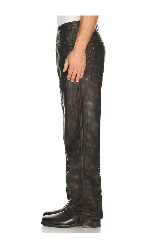 WON HUNDRED Genoa Leather Pants In Brown