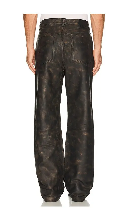 WON HUNDRED Genoa Leather Pants In Brown