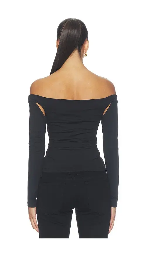 Susana Monaco Cross Over Longsleeve Top