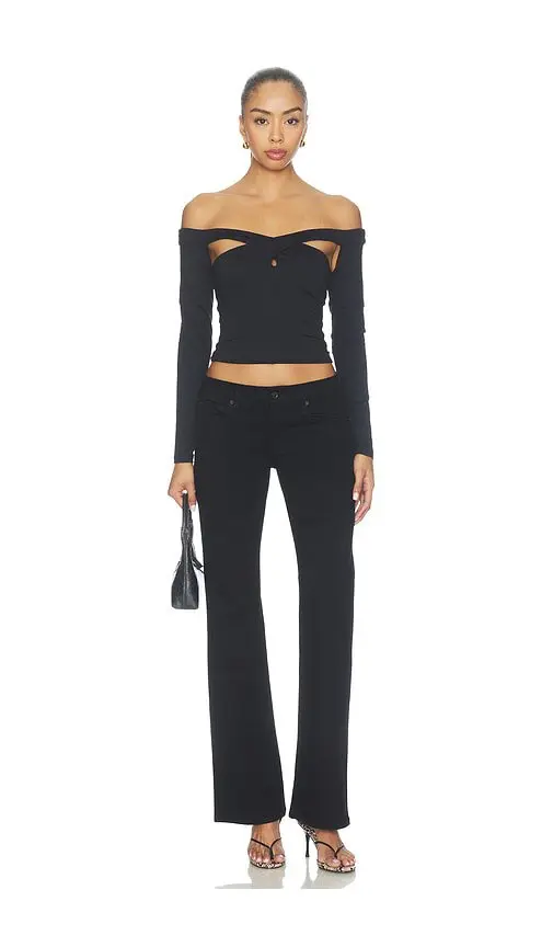 Susana Monaco Cross Over Longsleeve Top