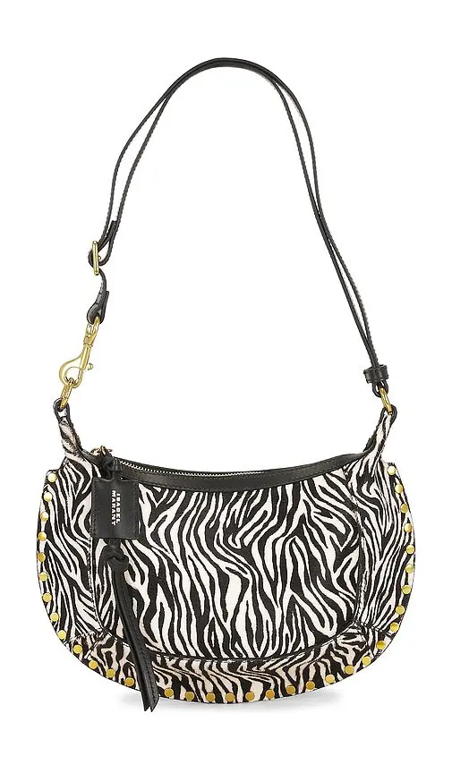 Isabel Marant Étoile Oskan Moon Bag In Black & White - Zebra