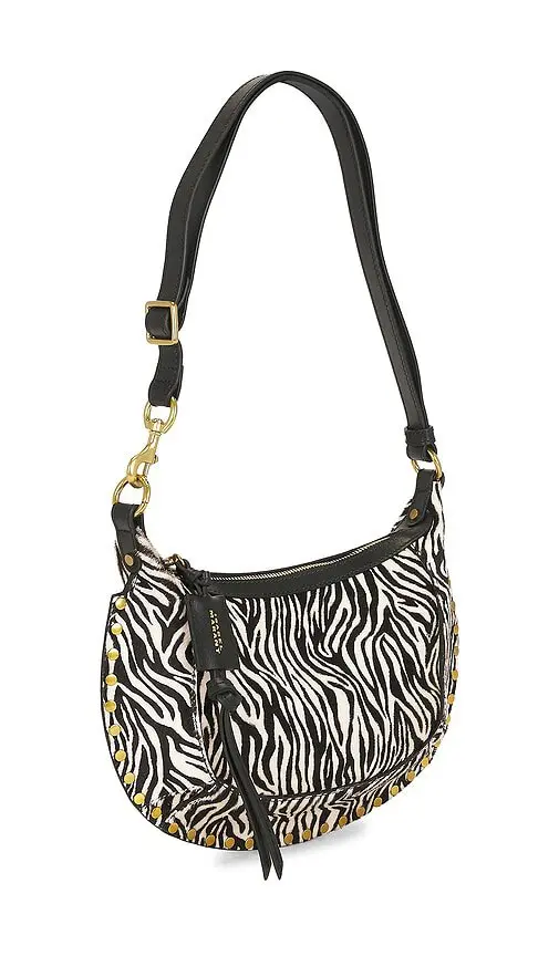 Isabel Marant Étoile Oskan Moon Bag In Black & White - Zebra