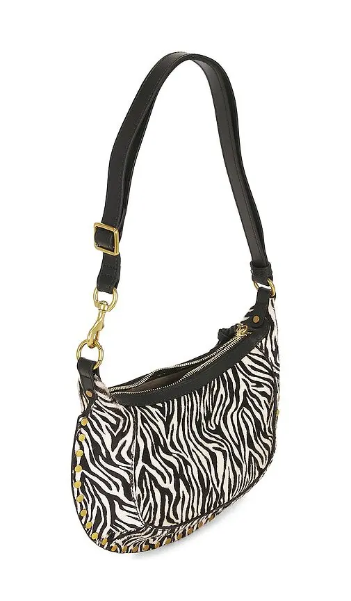Isabel Marant Étoile Oskan Moon Bag In Black & White - Zebra
