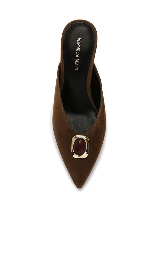 Veronica Beard Rochelle Cabochon Mule Pump In Brown