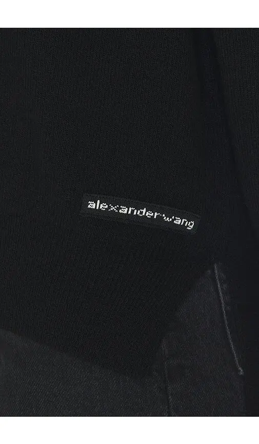 Alexander Wang Long Sleeve Turtleneck With High Low Hem