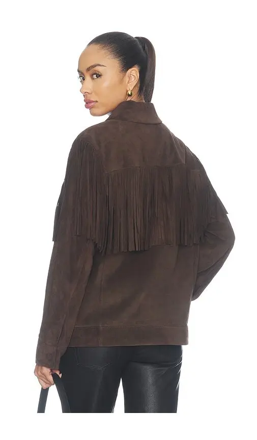 FRAME The Suede Rodeo Jacket In Brown