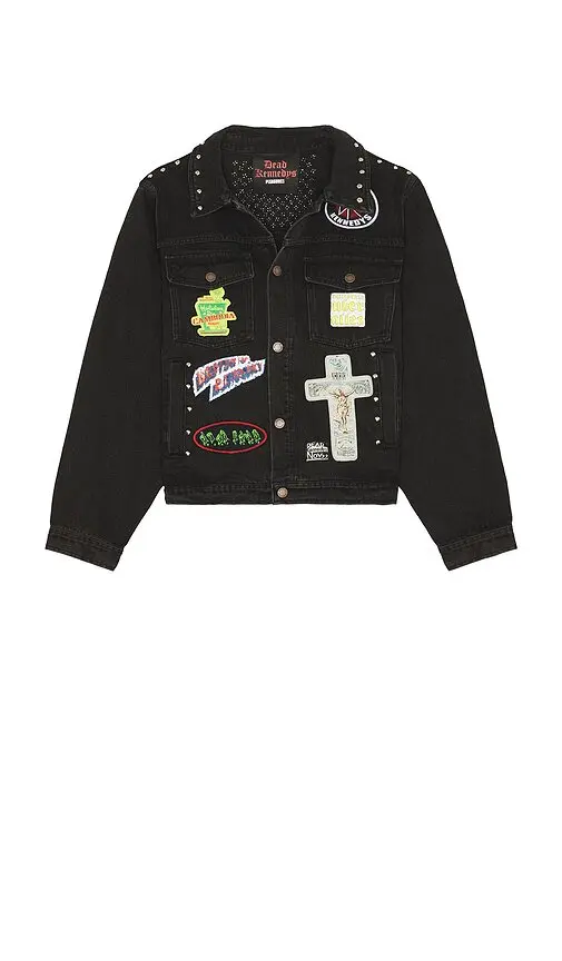 PLEASURES X Dead Kennedys Diy Trucker Jacket