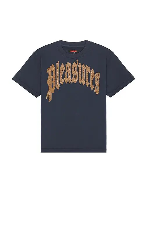 PLEASURES Twitch Studded Tee In Blue