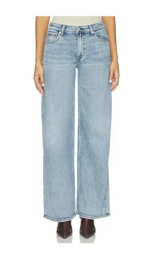 Rag & Bone Sofie Full Length Wide Jeans In Blue - Margo