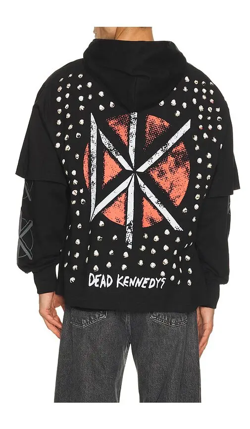 PLEASURES X Dead Kennedys Layered Hoodie - Black