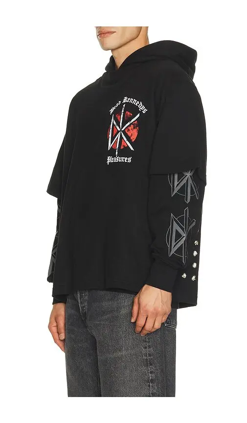 PLEASURES X Dead Kennedys Layered Hoodie