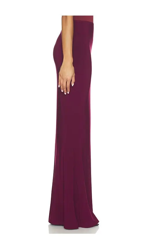 Norma Kamali Obie Long Skirt In Wine