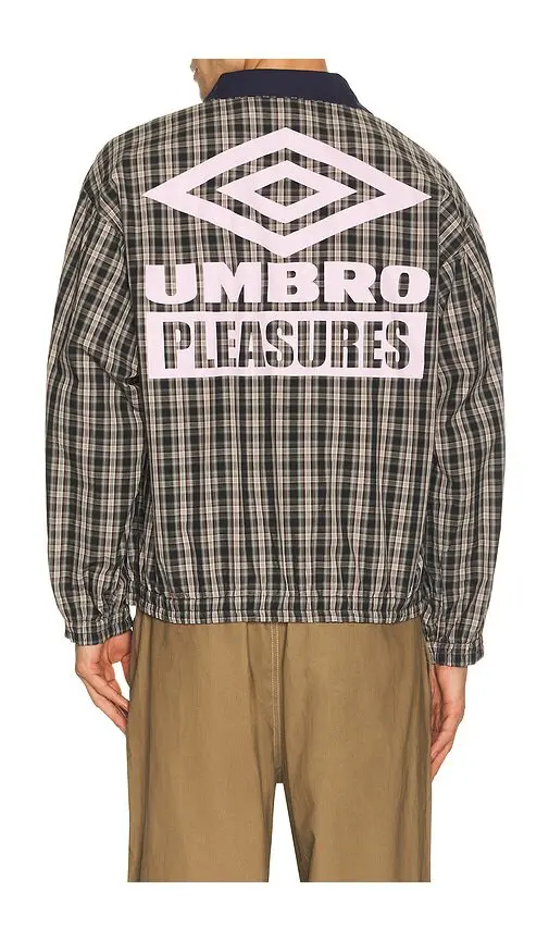 PLEASURES X Umbro Diamonds Reversible Blouson Jacket In Blue