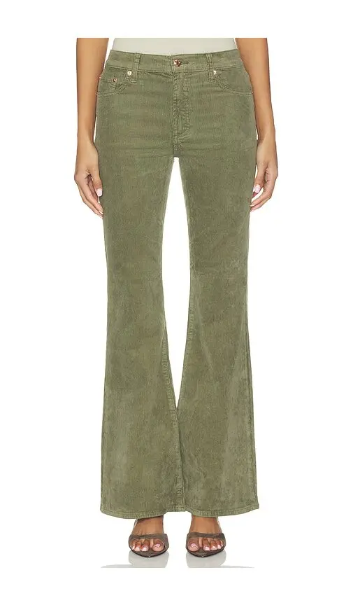 PISTOLA Kinsley Mid Rise Ultra Flare Jeans In Olive