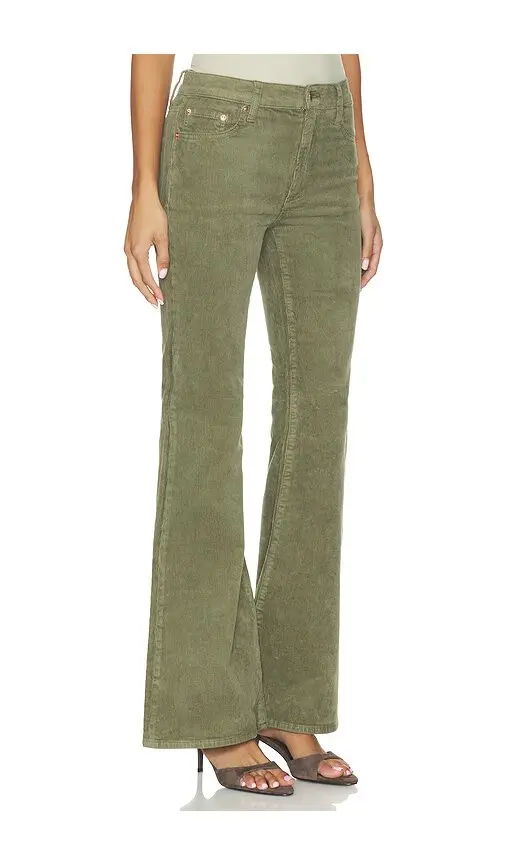 PISTOLA Kinsley Mid Rise Ultra Flare Jeans In Olive